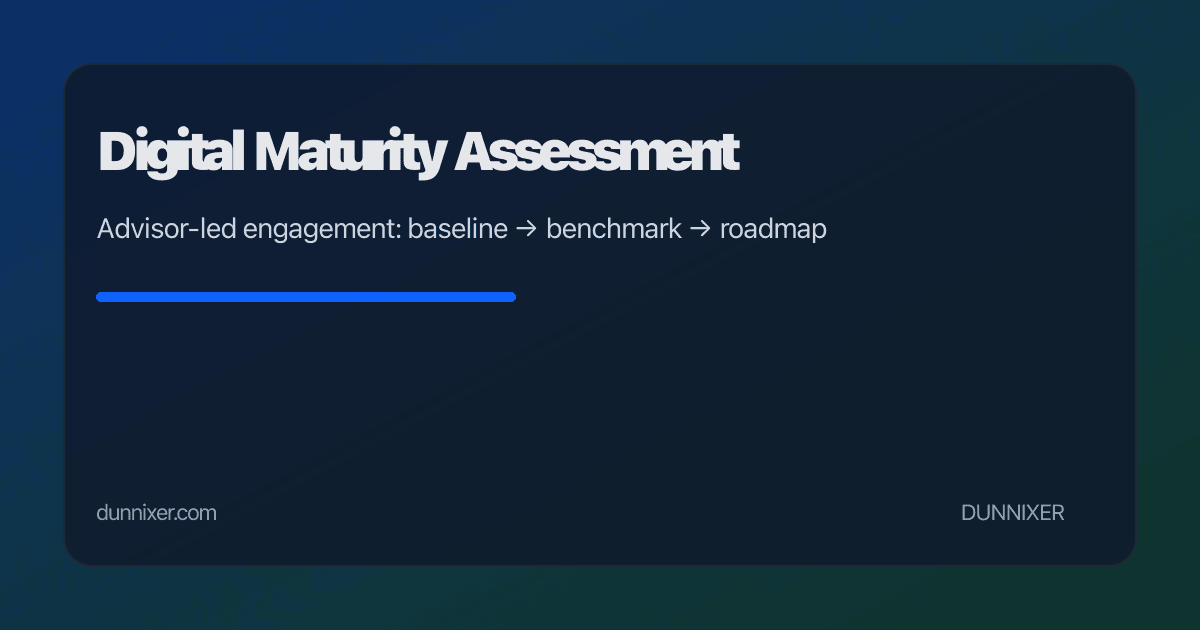 Digital Maturity Assessment: Scorecard and Roadmap | DUNNIXER